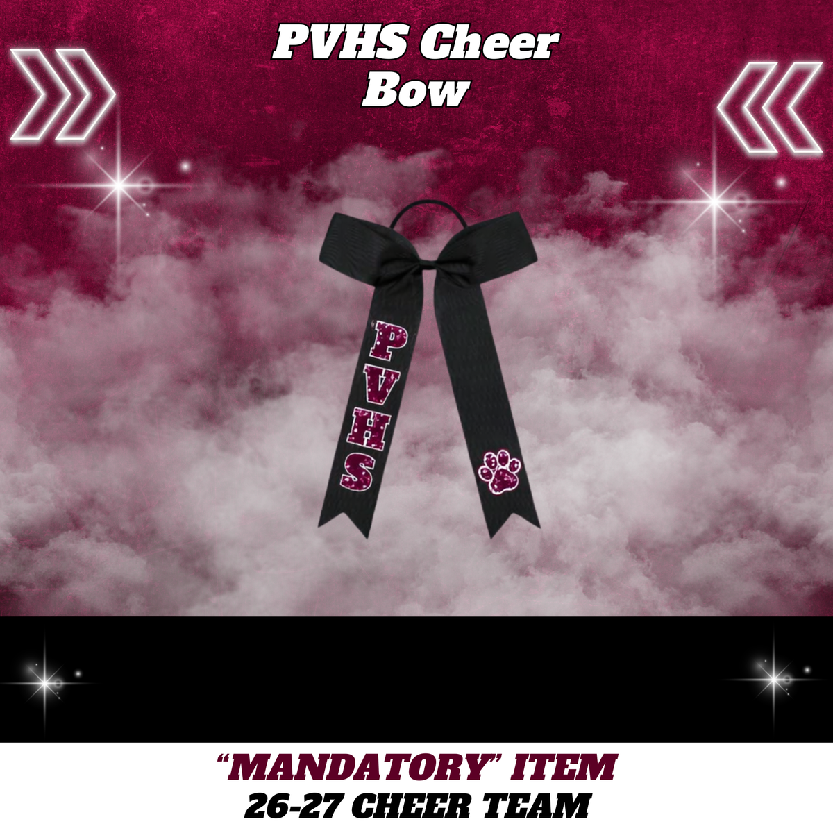 26-27 Cheer Team PVHS Cheer Bow – Summers Lane